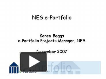 NES ePortfolio presentation | free to view