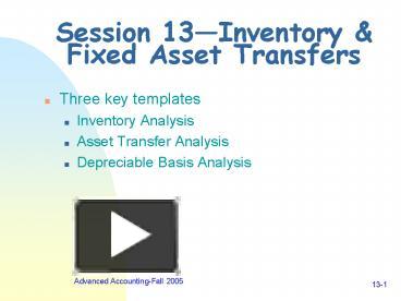 PPT – Session 13 PowerPoint presentation | free to view - id: e8bb1-ZDc1Z