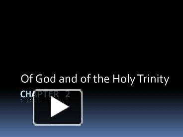 PPT – Of God and of the Holy Trinity PowerPoint presentation | free to ...