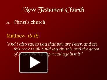 PPT – New Testament Church PowerPoint presentation | free to view - id ...