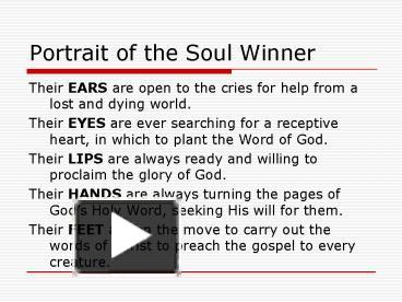 PPT – Portrait of the Soul Winner PowerPoint presentation | free to ...