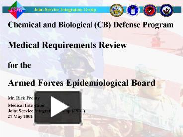 PPT – Chemical and Biological CB Defense Program PowerPoint ...