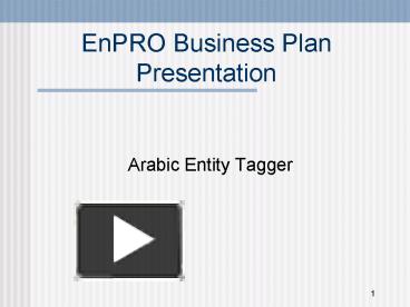EnPRO Business Plan Presentation presentation | free to view