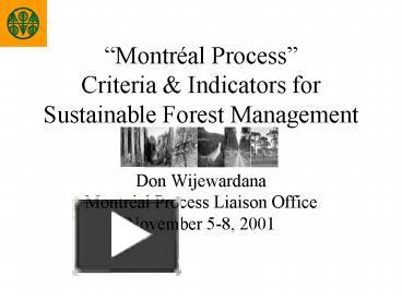 PPT – Montral Process Criteria PowerPoint presentation | free to view ...