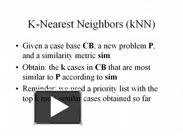 K-Nearest Neighbors (kNN) presentation | free to download