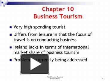 Chapter 10 Business Tourism presentation | free to view