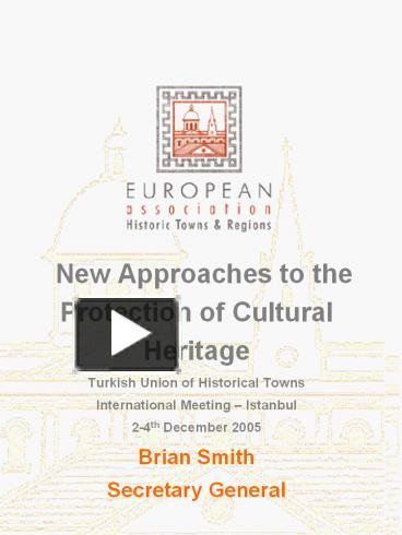 PPT – New Approaches to the Protection of Cultural Heritage PowerPoint ...