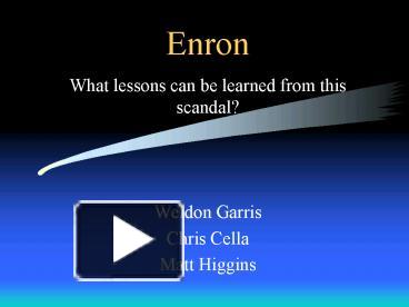 Enron presentation | free to view