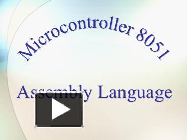 PPT – Microcontroller 8051 PowerPoint presentation | free to view - id ...