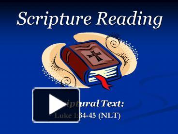 Scripture Reading presentation | free to view