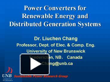 Dr' Liuchen Chang presentation | free to view