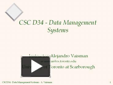 PPT – CSC%20D34%20-%20Data%20Management%20Systems PowerPoint ...