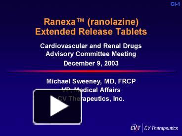 PPT – Ranexa PowerPoint presentation | free to view - id: ed630-ZDc1Z