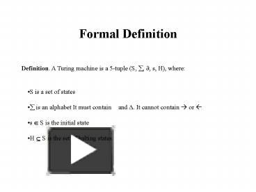 Formal Definition presentation | free to download