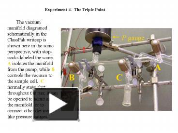 PPT – Experiment 4. The Triple Point PowerPoint presentation | free to ...