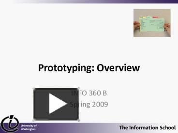 PPT – Prototyping: Overview PowerPoint presentation | free to view - id ...