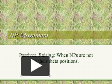PPT – NP Movement PowerPoint presentation | free to view - id: ee110-MDIzN