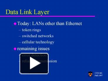 PPT – Data Link Layer PowerPoint presentation | free to view - id ...