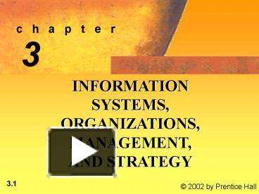 PPT – 3' INFORMATION SYSTEMS, ORGANIZATIONS, PowerPoint presentation ...