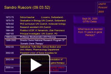 PPT – Sandro Rusconi 09'03'52 PowerPoint presentation | free to view ...