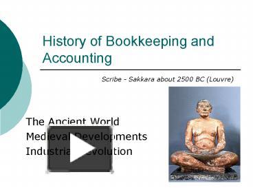 History of Bookkeeping and Accounting presentation | free to view