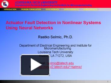 Rastko Selmic, Ph'D' presentation | free to view