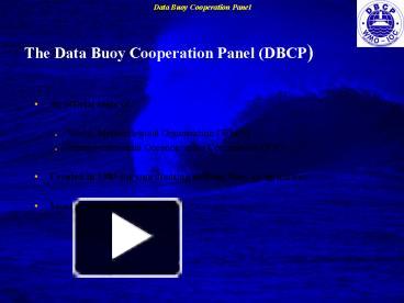 The Data Buoy Cooperation Panel DBCP presentation | free to download