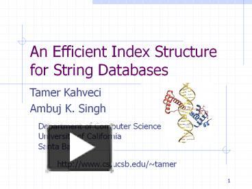 PPT – An Efficient Index Structure for String Databases PowerPoint ...