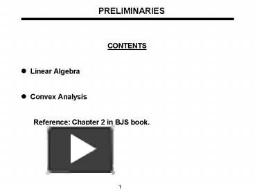 PRELIMINARIES presentation | free to view