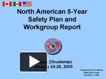 PPT – North American 5Year Safety Plan and Workgroup Report PowerPoint ...