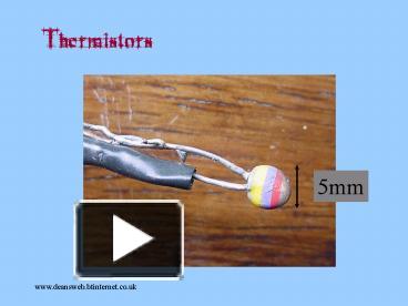 Thermistors presentation | free to view