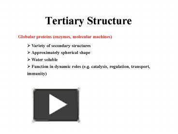 Tertiary Structure presentation | free to download