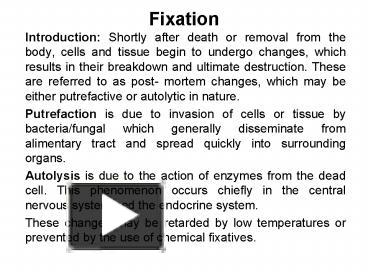 Fixation presentation | free to view