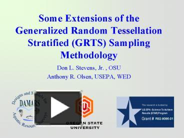 Some Extensions of the Generalized Random Tessellation Stratified GRTS ...