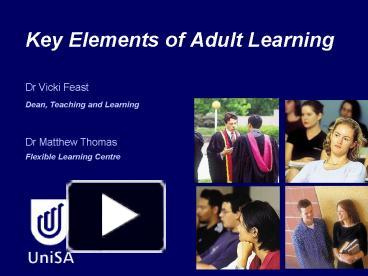 PPT – Key Elements of Adult Learning PowerPoint presentation | free to ...
