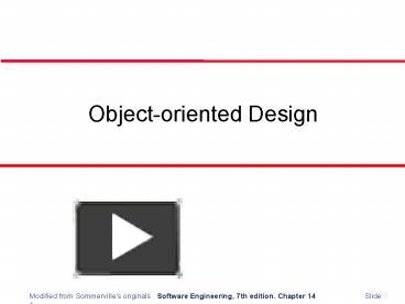 PPT – Object-oriented Design PowerPoint presentation | free to view ...