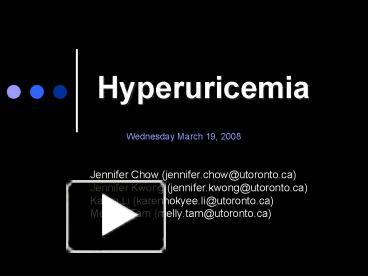 PPT – Hyperuricemia PowerPoint presentation | free to view - id: f10ba ...