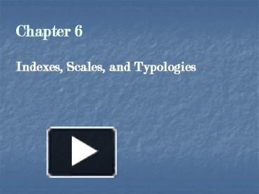 PPT – Indexes, Scales, and Typologies PowerPoint presentation | free to ...