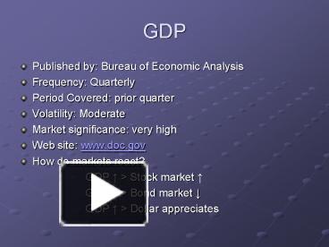 GDP presentation | free to view