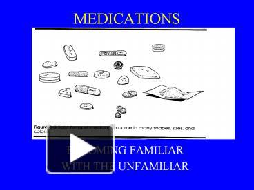 PPT – MEDICATIONS PowerPoint presentation | free to view - id: f19a9-ZDc1Z