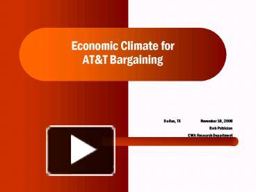 PPT – Economic Climate for AT PowerPoint presentation | free to view ...