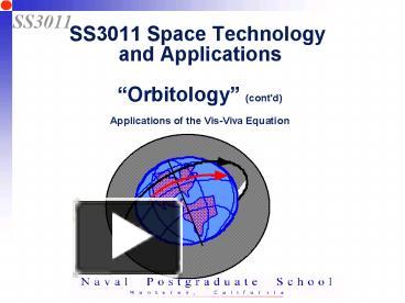 Applications of the VisViva equation presentation | free to view