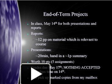 End-of-Term Projects presentation | free to download
