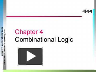Chapter 4 Combinational Logic presentation | free to view
