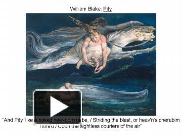 William Blake, Pity presentation | free to view