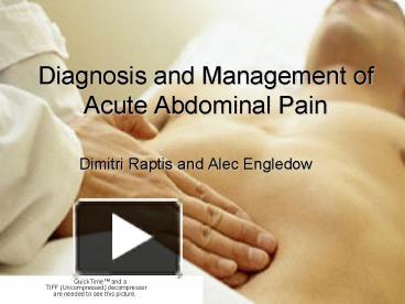 Diagnosis and Management of Acute Abdominal Pain presentation | free to ...