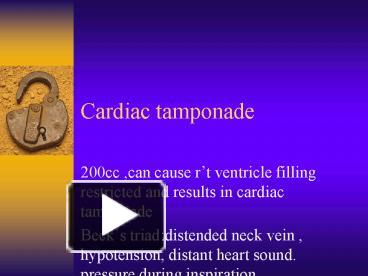 Cardiac tamponade presentation | free to view