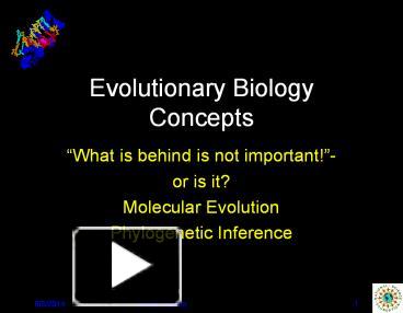 PPT – Evolutionary Biology Concepts PowerPoint presentation | free to ...