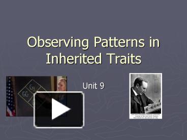 PPT – Observing Patterns in Inherited Traits PowerPoint presentation ...