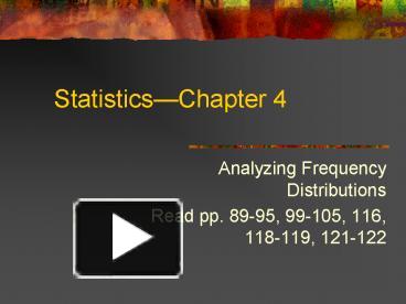 PPT – Statistics PowerPoint presentation | free to download - id: f40f5 ...
